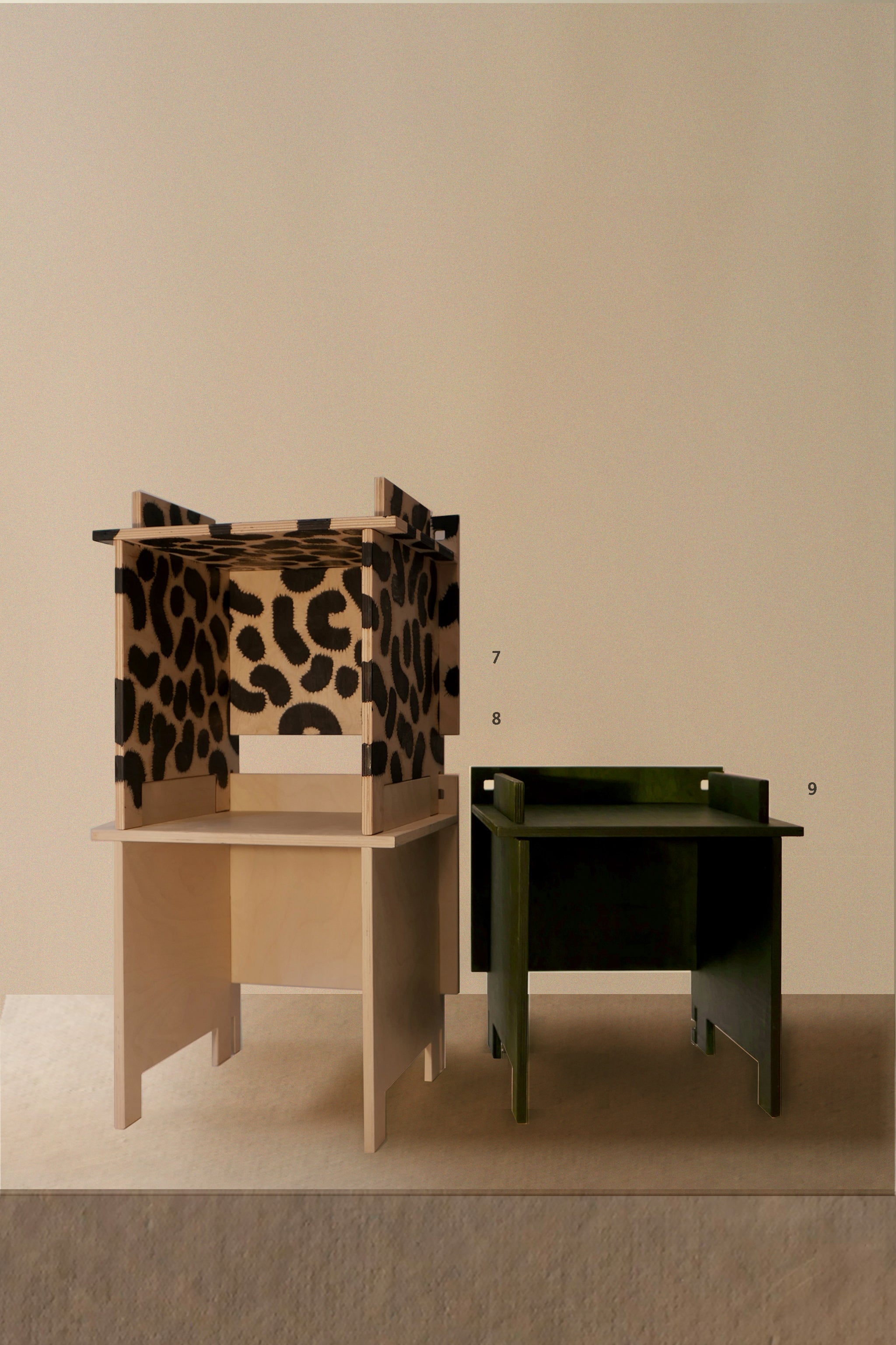 Sky Side Table with Furry Caterpillar Print – House of RoRo